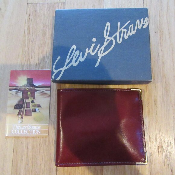 Levi's | Other | Vintage Nos Levi Strauss Bi Fold Leather ...